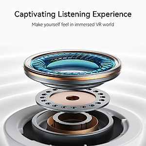 KIWI design Soft Clip-On Headphones for Quest 2 and Kiwi Head Straps, Enhanced Audio, Adjustable Fit