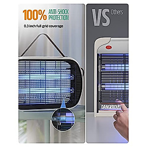 Buzbug Electric Bug Zapper 5000 Sq. Ft. Modern and Stylish 20W Insect Killer Indoor, Fly Mosquito Insect Zapper for Home Kitchen Restaurant Bakery Balcony Garage Patio Office Warehouse (White)