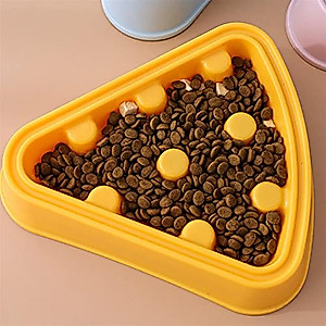 FUUIE Bowls for Food and Water Functional Pet Bowl Multifunctional Slow Food Bowl for Pets (Color : Blue)