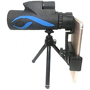 10x50 High Power Monocular Compact Durable BAK4 Prism FMC Lens Monocular with Smartphone Adapter and Tripod for Adult Bird Watching, Outdoor Hunting, Travel