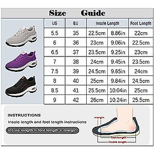 Lymeral Womens Walking Shoes Slip on Sock Sneakers, Wide Width, Lightweight, Air Cushion, Black, 9