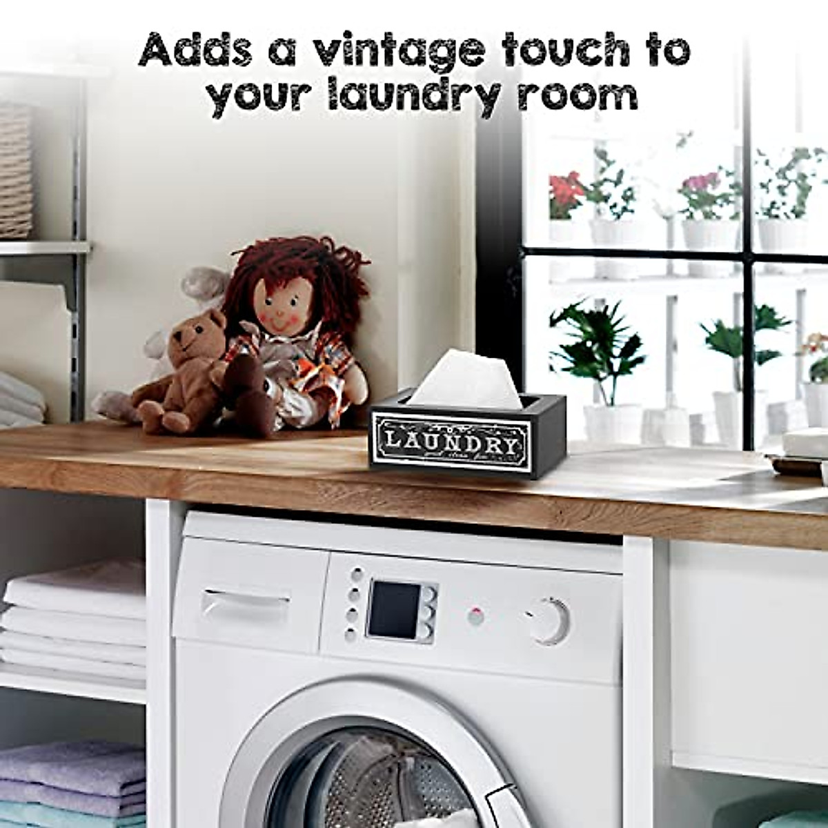 Laundry Dryer Sheets Holder Box Fabric Sheet Holder Farmhouse Dryer Sheet Dispenser Sheet Storage Container Laundry Room Decor