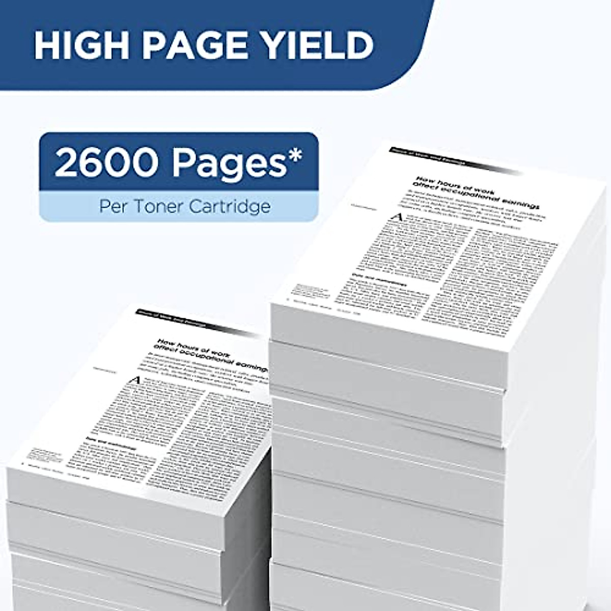 Twin Pack TN660 2PK Replacement for Brother TN660 TN630 High Yield Toner Cartridge, for HL-L2300D HL-L2340DW HL-L2380DW DCP-L2520DW DCP-L2540DW MFC-L2720DW MFC-L2700DW MFC-L2740DW (Black, 2 Pack)