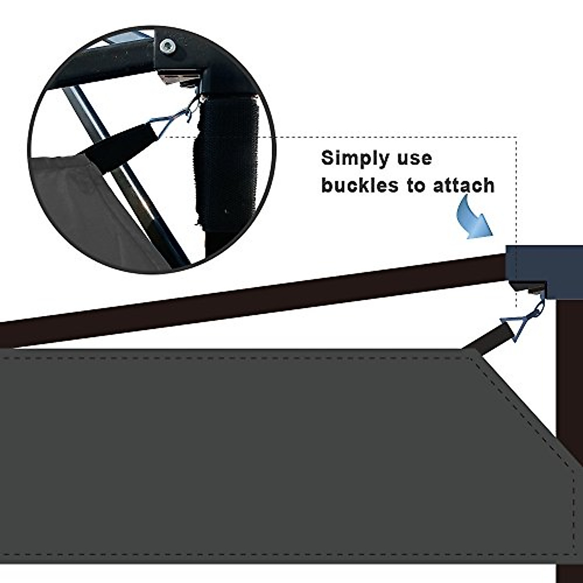 Leader Accessories Mesh Screen Zippered Wall Panels for 10' x 10' Canopy (Tent Walls Only, Frame and Top Not Included) (Grey mesh Wall)