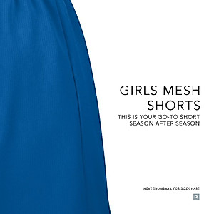 Augusta Sportswear Girl's Moisture-Wicking Mesh Athletic Teen Workout Sports Shorts, Black, Small