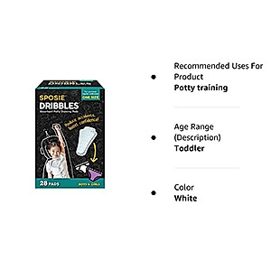Sposie Dribbles - Potty Training Underwear Liners, Disposable Diapers for Toddler Potty Training, Incontinence Underwear Toddler Diapers, Bedwetting Underwear for Kids