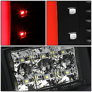 DNA MOTORING TL-F15004-LED-RD3D-BK-G2 LED 3D Tail Light Assembly Driver & Passenger Side [Compatible with 04-08 Ford F150 Lobo]