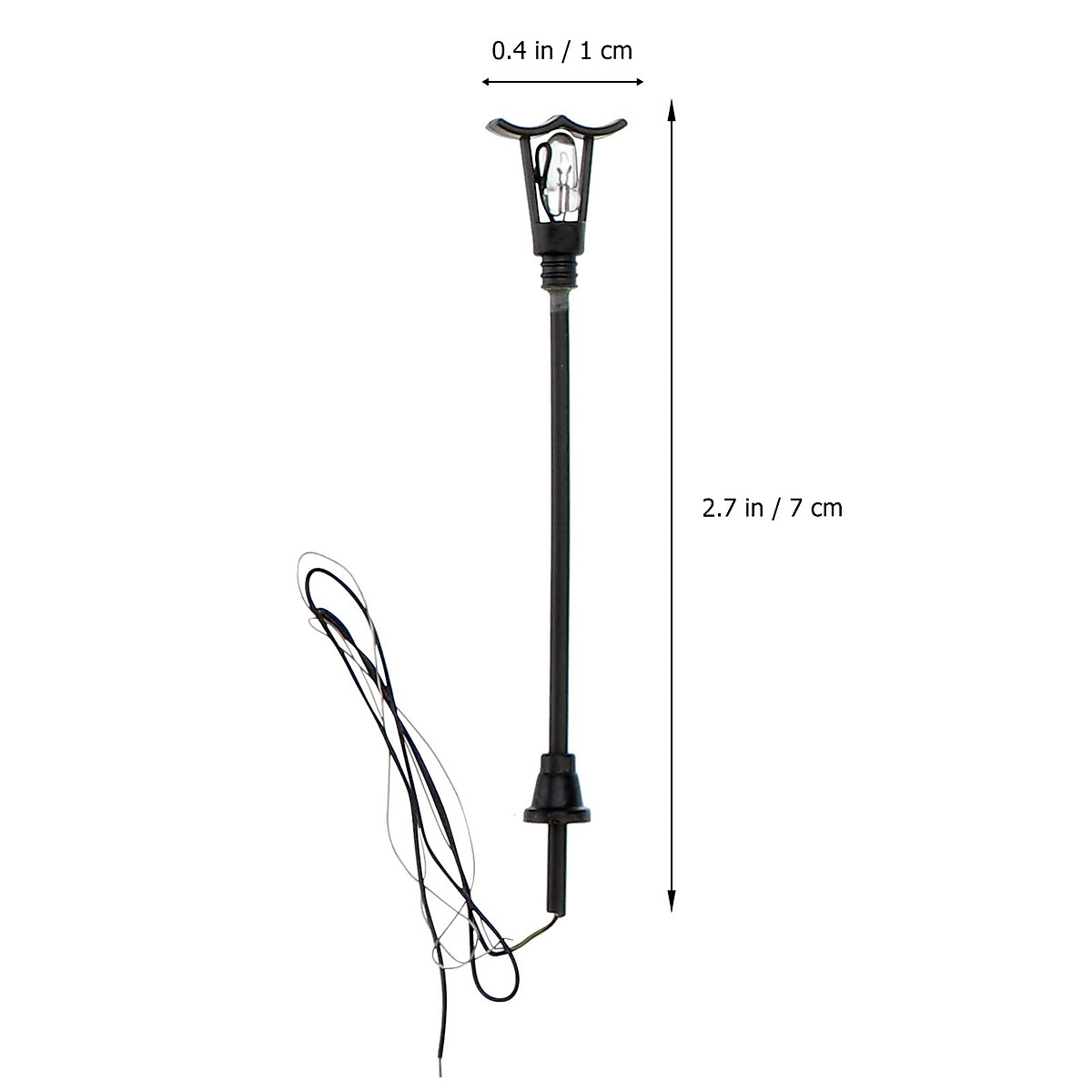 DOITOOL 8pcs Mini Street Post LED Outdoor Garden Lamp Miniature Spotlight Street Lights Model Light for Micro Landscape Fairy Garden Dollhouse Accessories (Random Style)