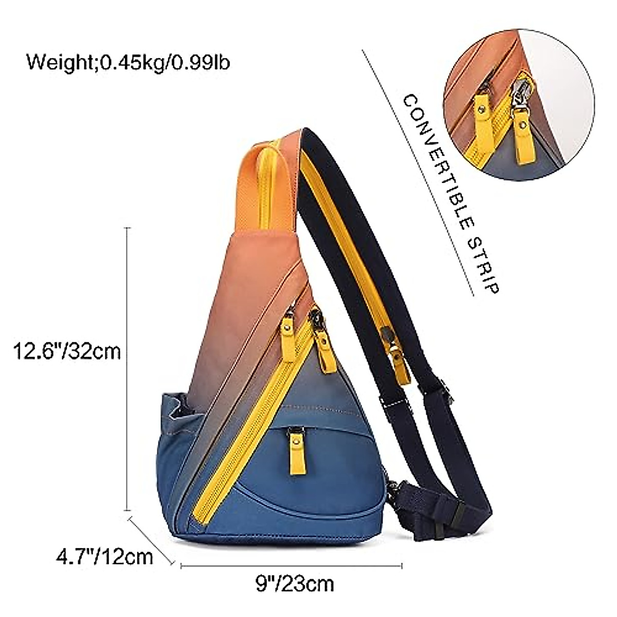 KL928 Sling Bag - Small Crossbody Backpack Shoulder Casual Daypack Rucksack for Men Women