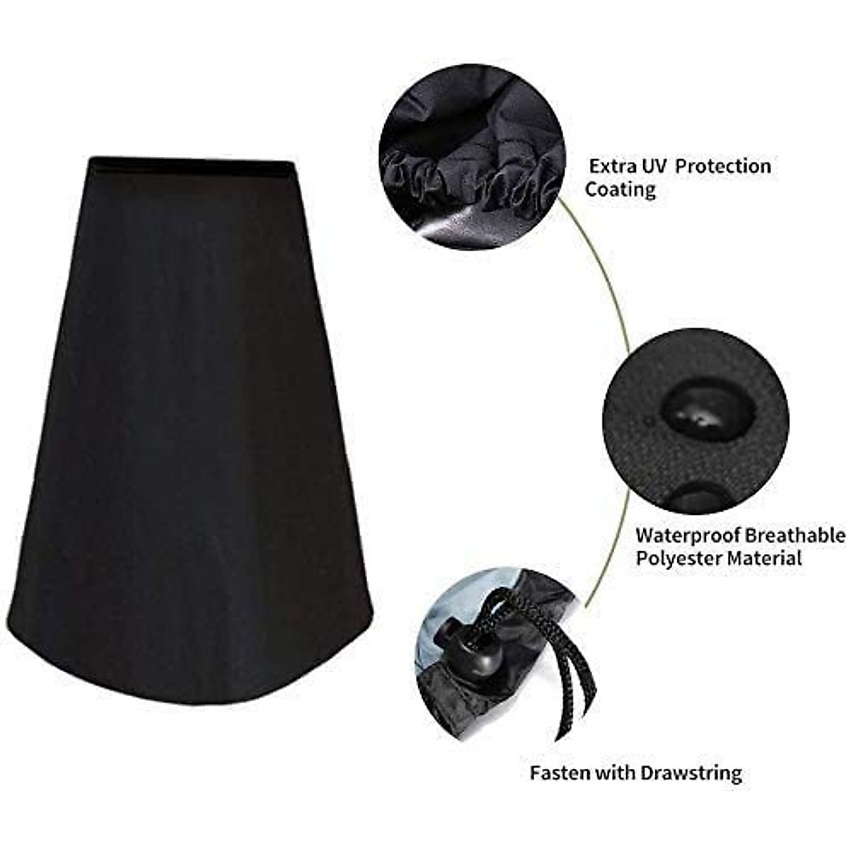 HERSENT Outdoor Patio Chiminea Cover Waterproof Protective Chimney Fire Pit Heater Cover for Outdoor Garden Backyard HZC69