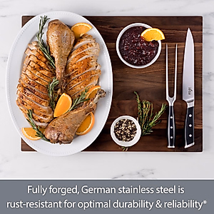All-Clad Forged German Stainless Steel Knife Set 2 Piece 8, 6 Inch, Fully Forged, Expert Precision, Home Knife Set, Cookware Knife Block Set, Kitchen Knives, Cook Tool, Kitchen Utensils, Ultra Sharp