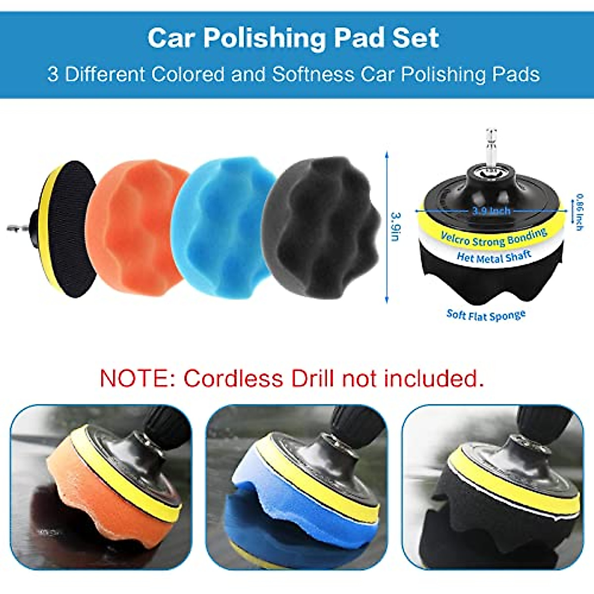 Eray 30PCS Car Detailing Brush Set，Auto Detailing Kit with Drill Brushes, Cleaning Supplies, and Power Scrubber