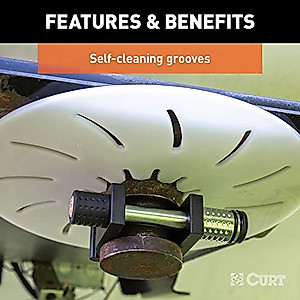 CURT 16722 5th Wheel Hitch Lube Plate, 12-Inch Diameter, White