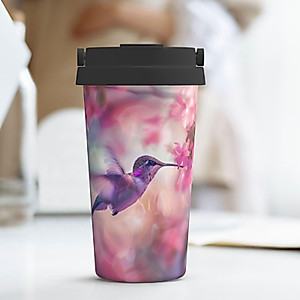 WANGZHAO Humming bird Print Double Wall Stainless Steel Vacuum Insulated Tumbler Cup Home Thermal Cup