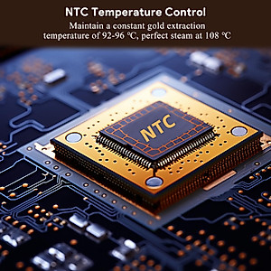 GOTMORE Espresso Coffee Machines, Stainless Steel Espresso Machine with Milk Frother Steam Wand for Latte Cappuccino, 15 bar Coffee Espresso Maker for Home with 60.8oz Removable Water Tank