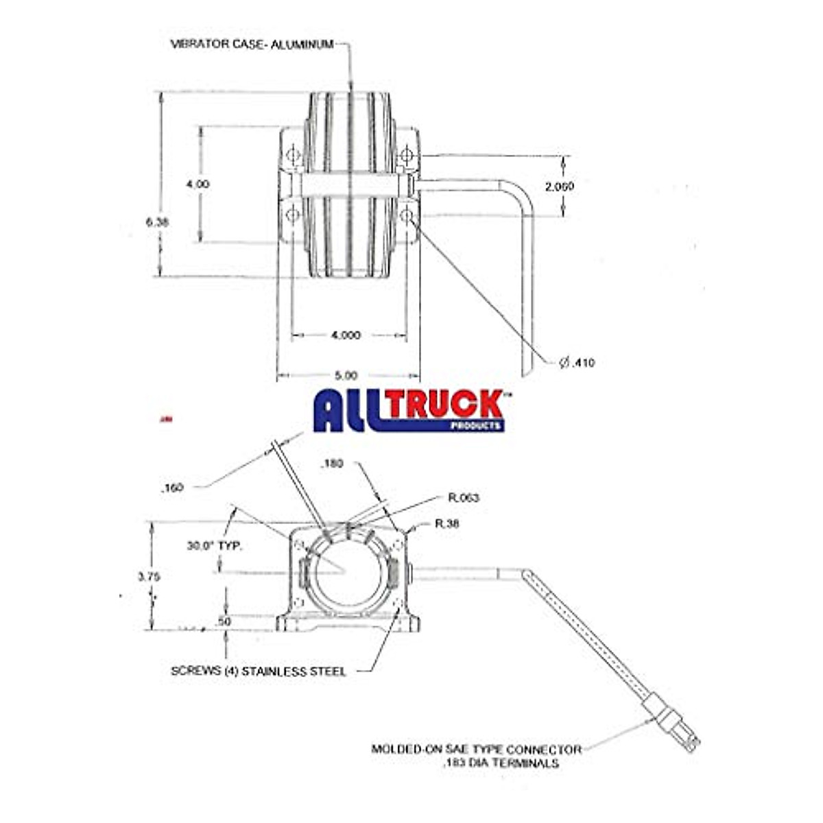 ALL TRUCK PRODUCTS VB200 200 LB Vibrator for Salt Sand Spreader, Concrete Mixer. Fertilizer Spreader, Lime Spreader, Grain Bins, Dump Truck, any application where material needs to be shaken loose!