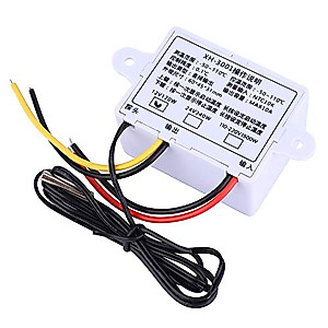 Temperature Controller, DC 12V 120W Digital LED Temperature Controller Module XH-W3001 Mini Thermostat Switch with Waterproof Sensor Probe