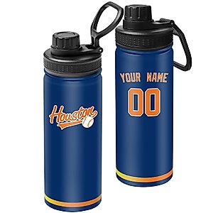 ANTKING Houston Tumbler Travel Mug Coffee Cup Custom Name Number for Men Women Youth Gifts