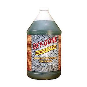 Quality Chemical Oxy-Gone Rust Remover and Metal Treatment / Rust Repair / Prepares surfaces for painting / 1 gallon (128 oz.)