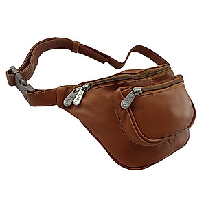 Piel Leather Travelers Waist Bag, Saddle, One Size