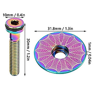 Demeras  Headset Top , Titanium Alloy Rust Proof Headset Top Cover Waterproof for Road Bike