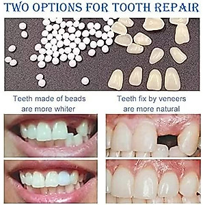 Tempoary Tooth Repair Kits DIY Dental Care Kit Glue for Filling Missing Broken Teeth Crowns and Bridges Moldable Fake Teeth to Regain Your Beautiful Smile in Minutes-White Color