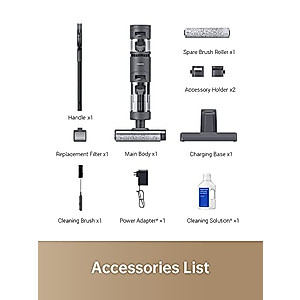 Dreametech H12 Smart Wet Dry Vacuum, Cordless Hardwood Floor Cleaner One-Step Cleaning Vacuum Mop Great for Multi-Surface