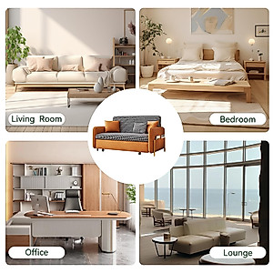 siu want 3 in 1 Sleeper Sofa Couch Bed, Convertible Pull Out Couch with Storage, Orange Folding Loveseat with 3 Pillows, Side Pockets, Velvet Sofa Bed for Living Room - 55.3In