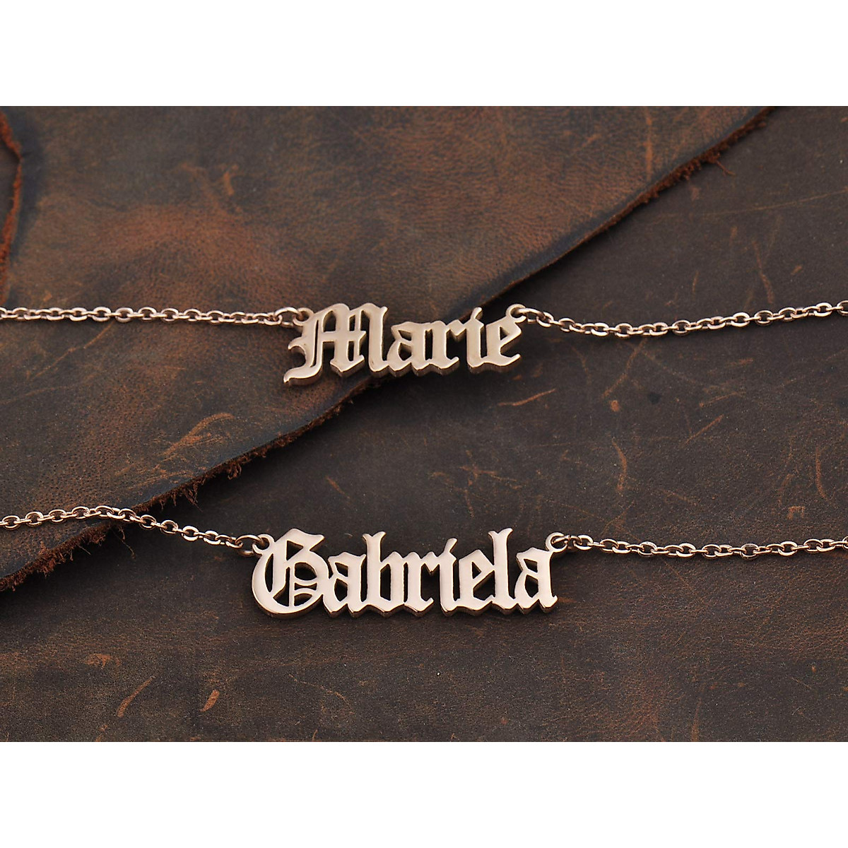 HUAN XUN Custom Initial Jewelry Personalized Name Necklace for Women Cobi