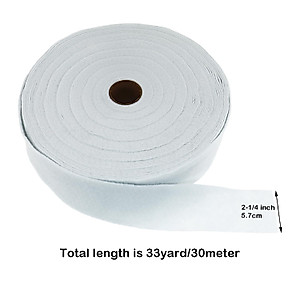 Cwdew 1PC Jelly Roll Batting Strip Cotton Batting Roll for Jelly Roll Rugs Needle-Punched Jelly Roll Rug Batting 2-1/4 inches by 33 Yards