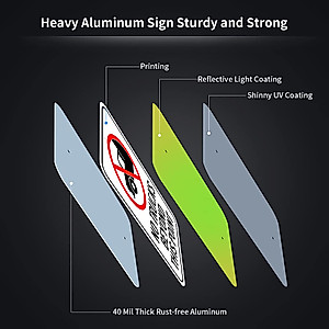 Large No Trucks Beyond This Point Sign, 18"x 12" .040 Aluminum Reflective Sign Rust Free Aluminum-UV Protected and Weatherproof