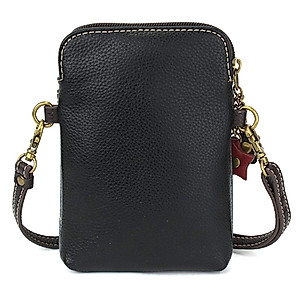 Chala Handbags T-Rex Cellphone Crossbody Handbag - Convertible Strap Blue 5" x 7.5" x 1"