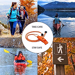 LuxoGear Emergency Whistles with Lanyard Safety Whistle Survival Shrill Loud Blast for Kayak Life Vest Jacket Boating Fishing Boat Camping Hiking Hunting Rescue Signaling Kids Lifeguard Plastic 2 Pack