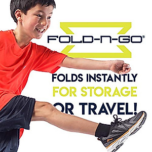 Franklin Sports Portable Mini Soccer Goal - Folding Indoor + Outdoor Kids Mini Soccer Net with Carry Bag - Plastic Backyard Youth Goal with Ground Stakes - 36" x 24"