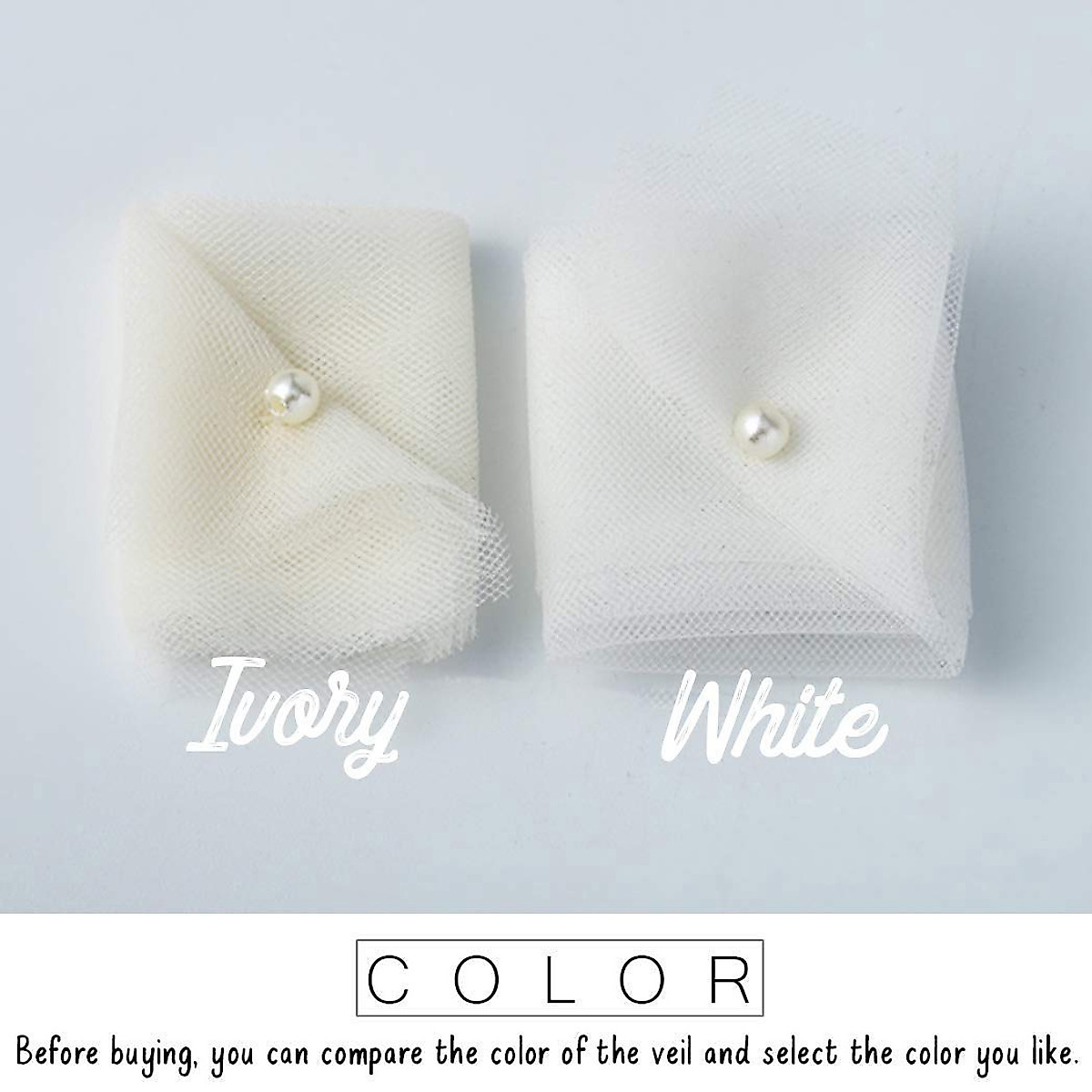 Unsutuo 2 Tier Wedding Veil Floor Length Bridal Veil with Comb Drop Veil Cut Edge for Bride (Ivory)