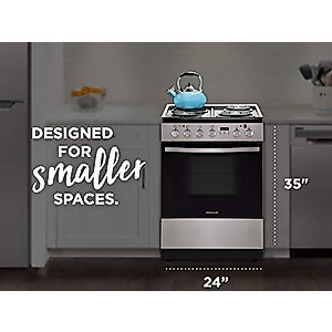 Frigidaire 24 in. 1.9 Cu. Ft. Electric Range in Stainless Steel with Hidden Bake, ADA Compliant