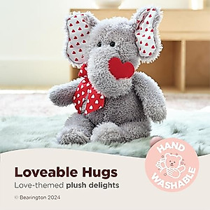 Bearington Hugh Loves You Valentine's Stuffed Animal for Kids, 13 Inch Elephant Stuffed Animal, Ideal as a Valentine's Day Gift
