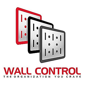 Wall Control Pegboard 16in x 32in Horizontal Black Metal Pegboard Tool Board Panel