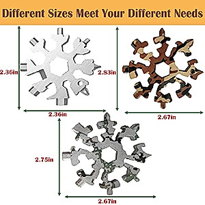 Ruin 18-in-1 Snowflake Multi-tool and 20-in-1 Snowflake Multi-tool ,6 Pack Portable Stainless Steel Snowflake Multitool for Outdoor Travel Camping Adventure Wrench Bottle Opener