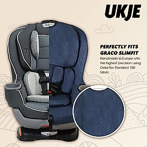 UKJE Liner Car Seat Cover Compatible with Graco Extend2Fit Convertible Car Seat, CPSC Standard Compliant, Toddler & Child Protector, Car Seat Cover Liner, Washable Car Seat Cover - (Blue)