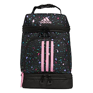 adidas Unisex Excel 2 Insulated Lunch Bag Discontinued, Speckle Black/Bliss Pink, One Size