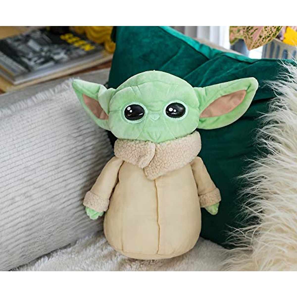 Loungefly Star Wars: The Mandalorian The Child 12-Inch Plush Toy with Pocket Zipper | Baby Yoda Plush Clip-On Doll | Super Soft Star Wars Stuffed Animals Plushie