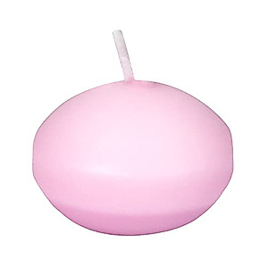 Zest Candle 24-Piece Floating Candles, 1.75-Inch, Pink