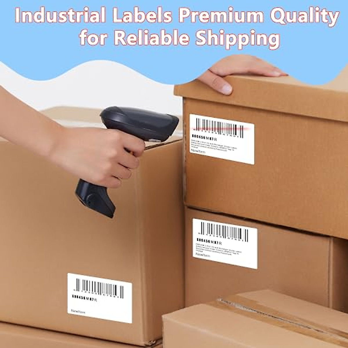 PARLAIM Rectangle Thermal Sticker Labels, 1000PCS Commercial Grade Square Direct Thermal Printer Labels for Address Shipping Label,UPC QR Code, Name Tag, Price Sticker (White)