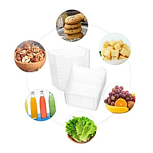 FUNOMOCYA 2pcs Storage Rack Mini Fridge Freezer Organizer Bins Snack Organizer Food Containers Fridge Side Door Storage Containers Clear Storage Containers Plastic Condiment Refrigerator