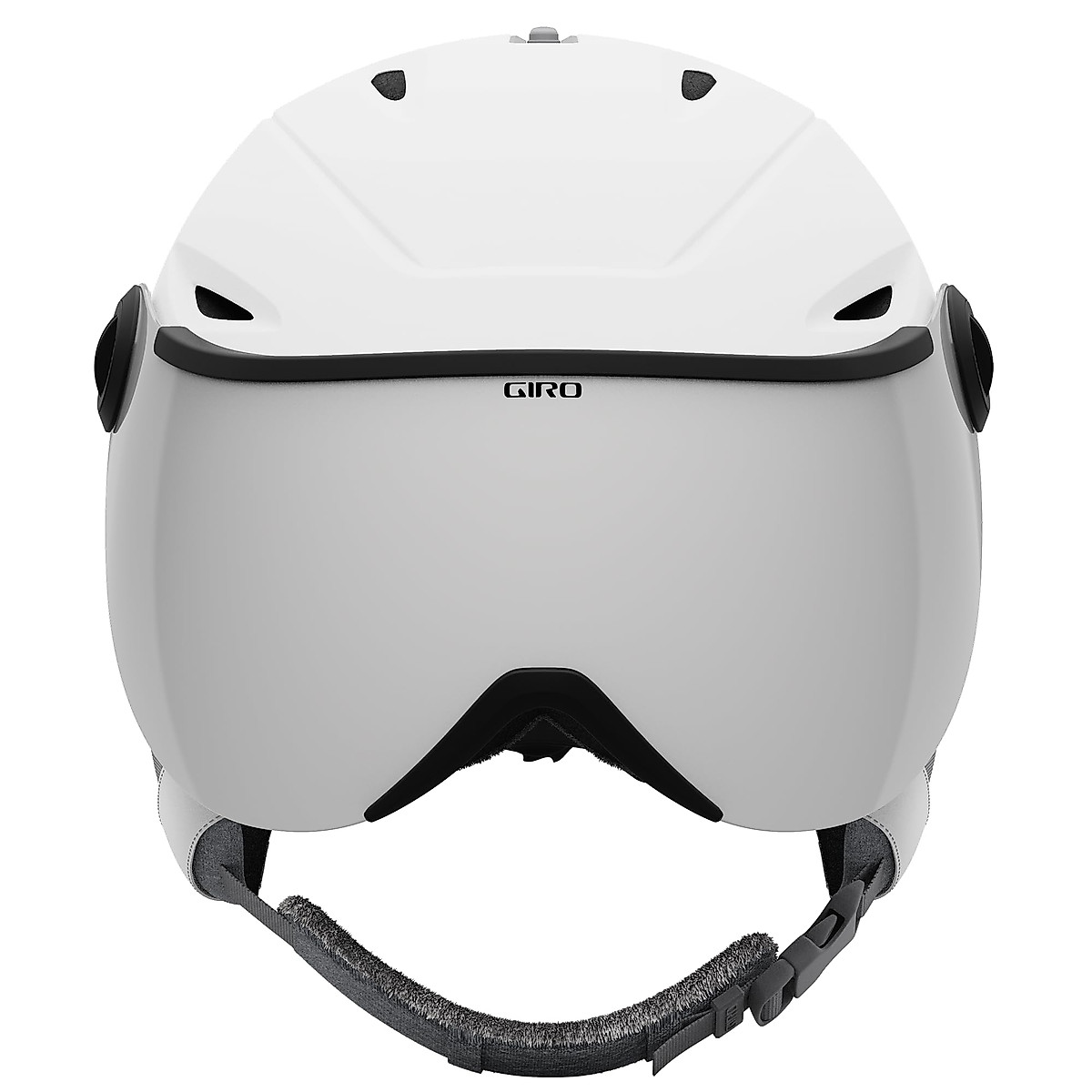 Giro Essence MIPS Ski Helmet - Snowboard Helmet for Women & Youth with Integrated Shield/Visor - Matte White - S (52-55.5cm)