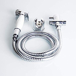 JIYTG Shower Kit Bidet Muslim Shower tap into a Shower or Bidet Toilet Spray Gun Set Bidet Washer Butt Washer Bidet Spray Gun Faucet Bidet