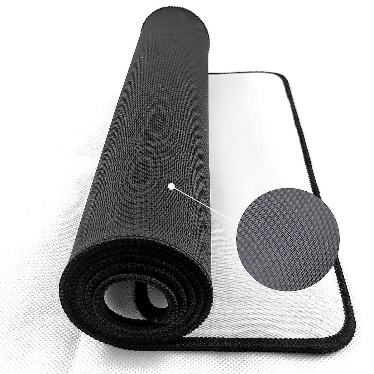 Qisan Large Gaming Mouse Pad Extended Size Mousepad for Computer Desktop PC Laptop 31.5"x11.8"x0.15" Keyboard Pad Desk Pad with Anti-Slip Rubber Base | Large Desk Mat for Keyboard and Mouse-White