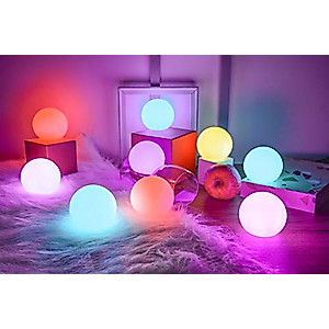 BLUEYE Floating Pool Lights, 3-Inch Rechargeable Orb Light, Remote Control, Inground/Above Ground Pool Accessories,Holiday Display Decoration