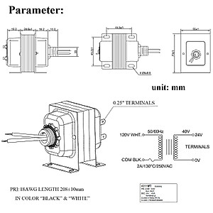 UHPPOTE 24V 40VA Thermostat Doorbell Transformer Power Supply 120VAC Input 24VAC Output - Compatible with Honeywell, Ecobee, Nest, Sensi Thermostat and All Versions of Ring Doorbell